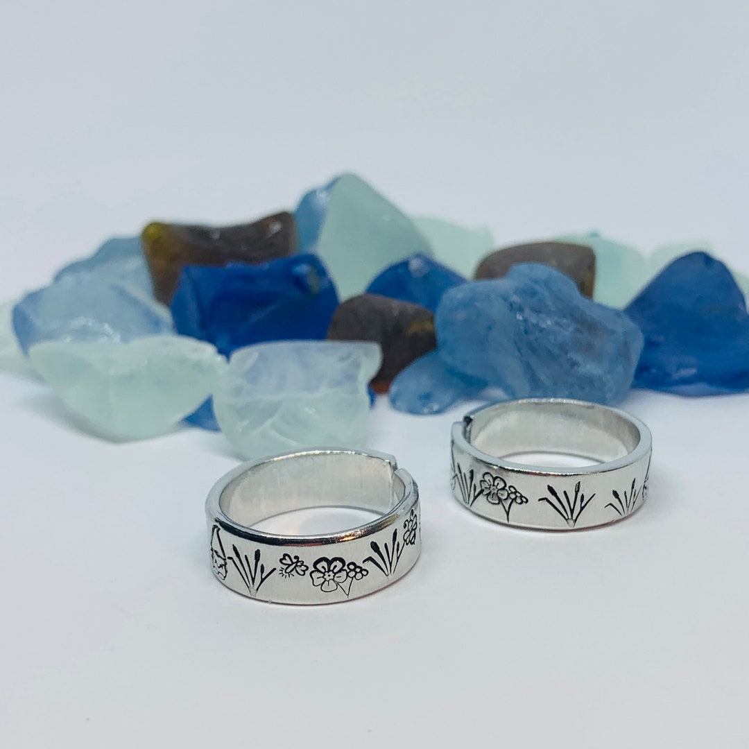 Gnome Garden Hand Stamped Ring | Gnomies Ring | Gift for Her | Gnome ...