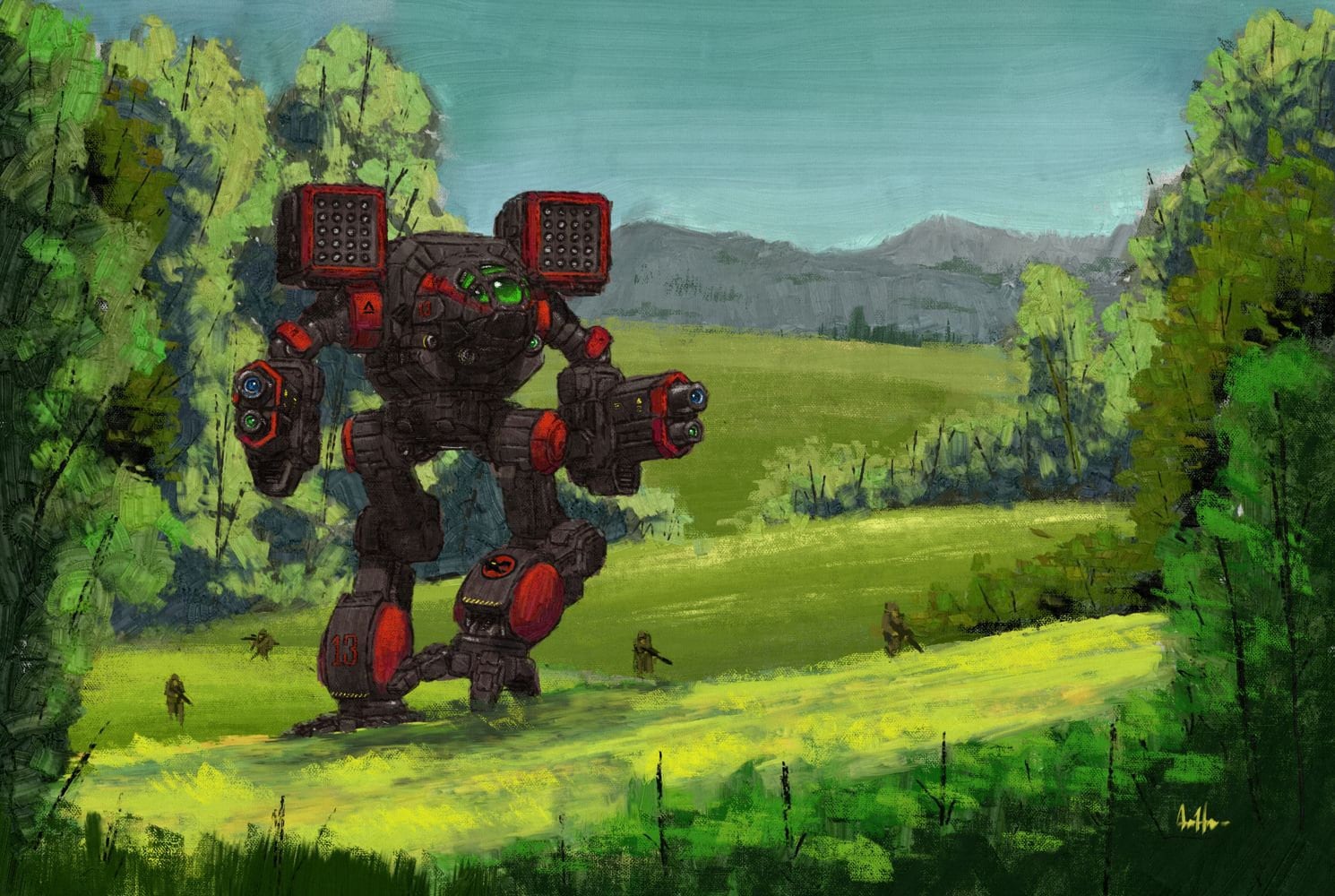 Summer Patrol: Battletech Fan Art Print - Etsy