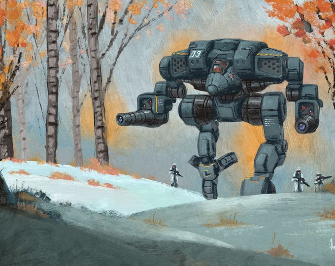 Winter Patrol: Battletech Fan Art Print - Etsy