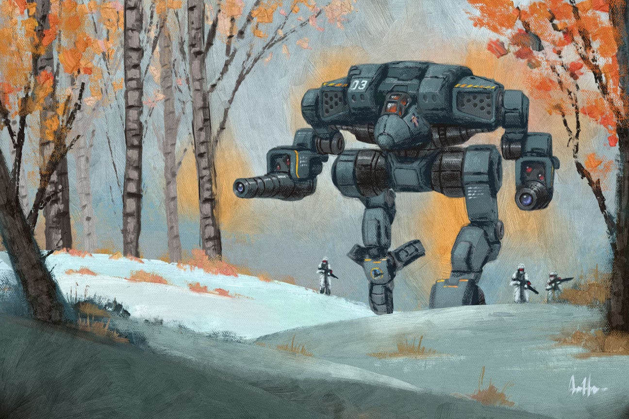 Winter Patrol: Battletech Fan Art Print - Etsy