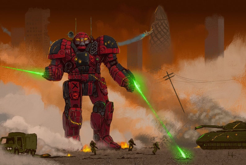 Atlas Assault: Battletech Fan Art Print - Etsy