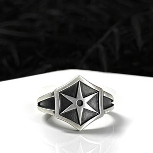 Retro Star Jewelry - Vintage Inspired Sterling Silver Ring - Mid ...