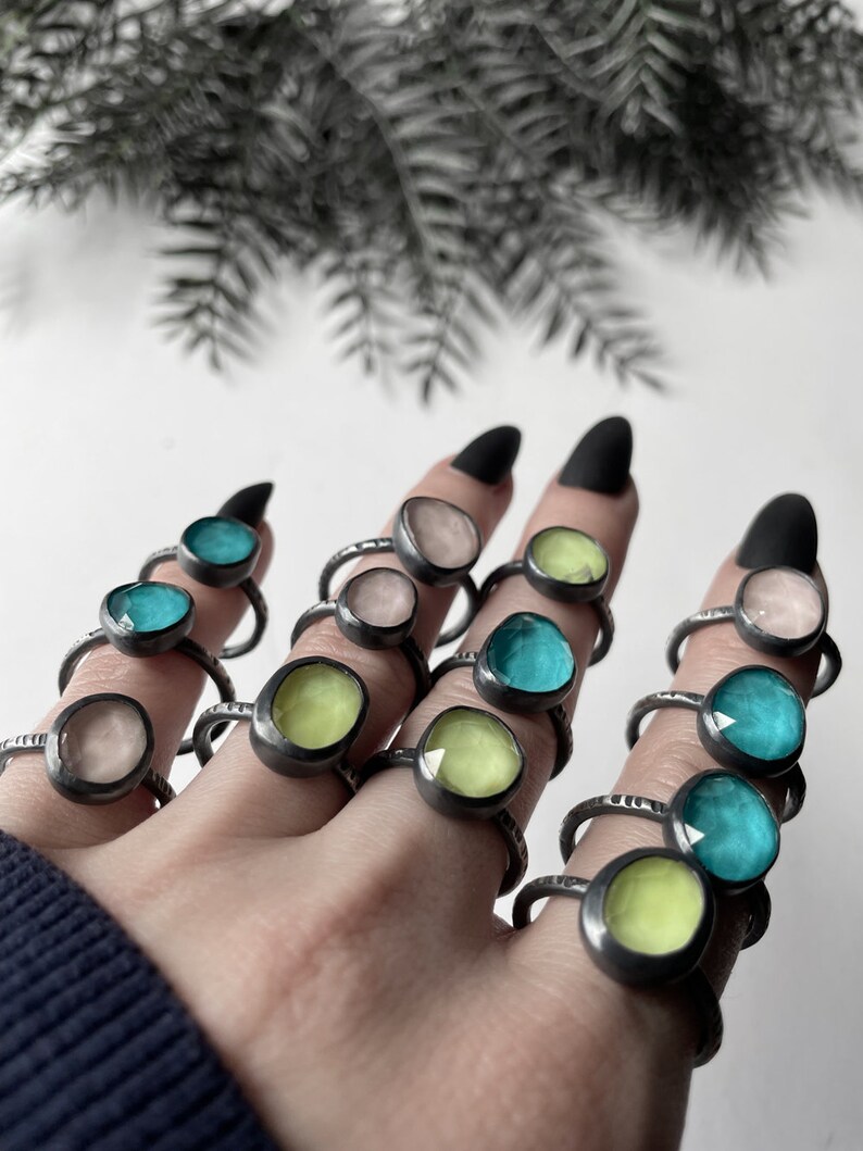 Blue Glow in the Dark Ring Sterling Silver & Glowing - Etsy