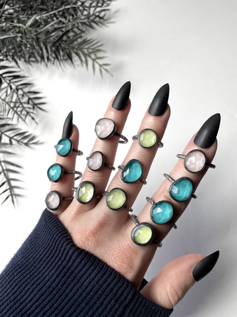 Blue Glow in the Dark Ring Sterling Silver & Glowing - Etsy