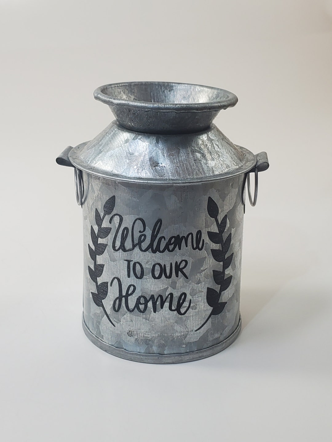 Miniature Milk Can, Tiered Tray Decor, Welcome to Our Home, Rustic ...