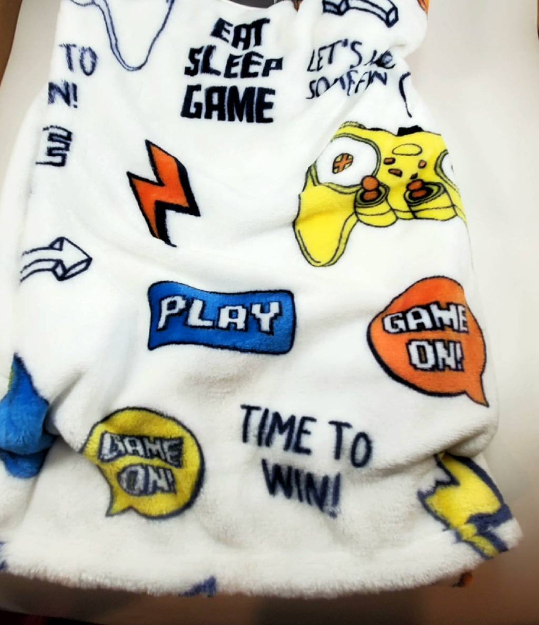 Personalized Video Game Throw Blanket, Custom Monogrammed Blanket ...