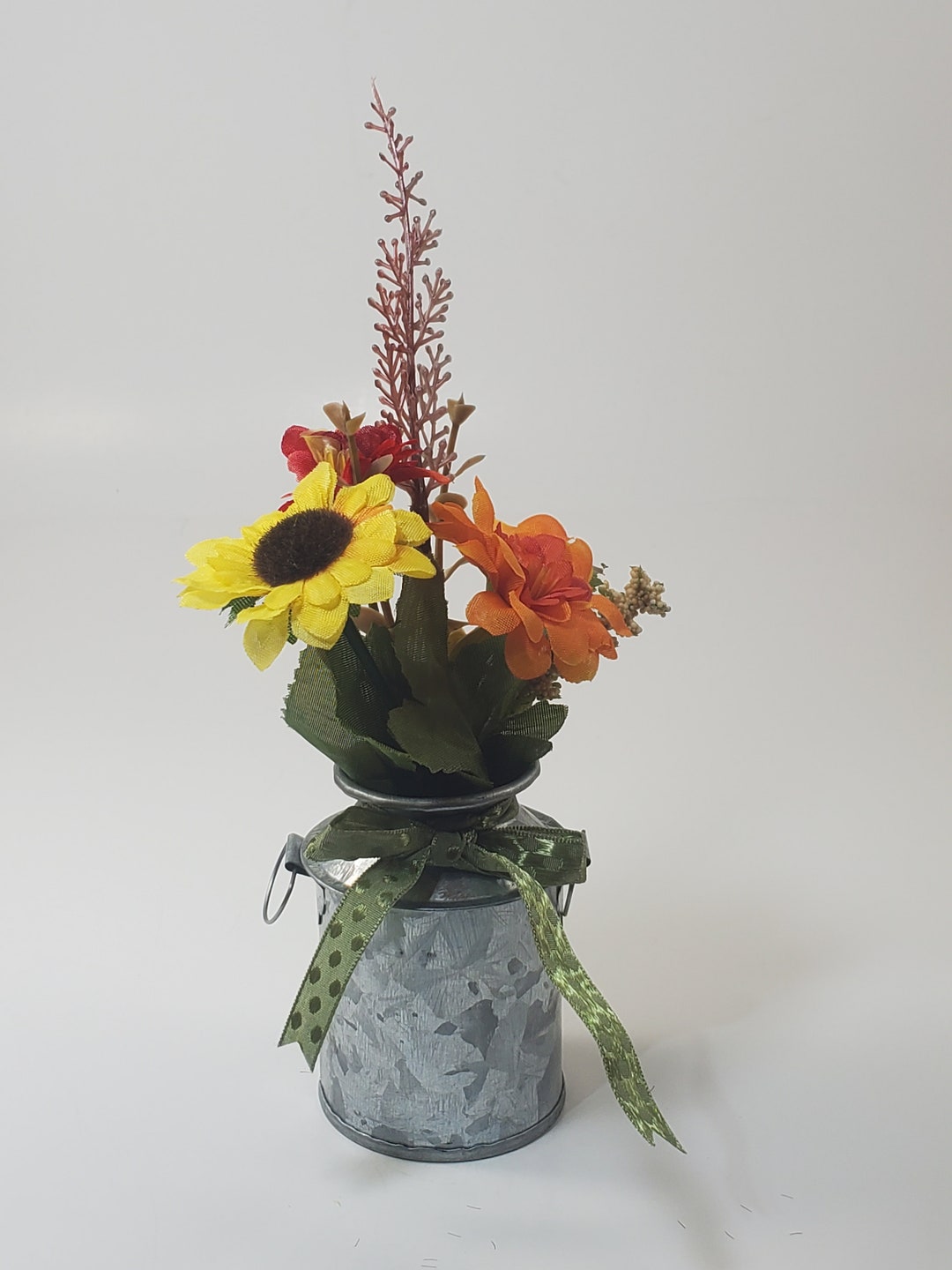 Miniature Milk Can With Sunflowers, Rustic Farmhouse Country Tiered ...