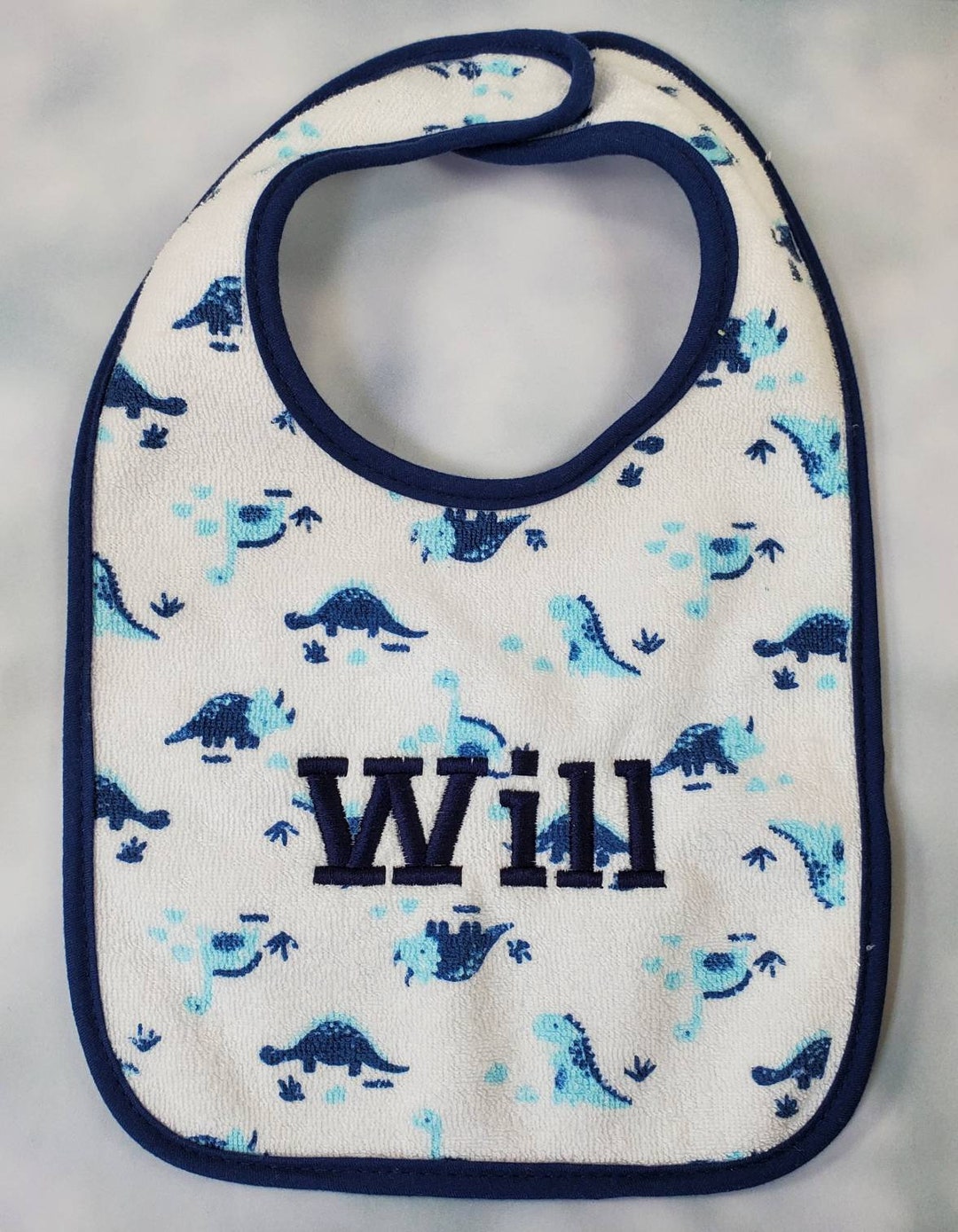 Personalized Dinosaur Baby Bib, Custom Baby Bib, Monogrammed Bib, Baby ...