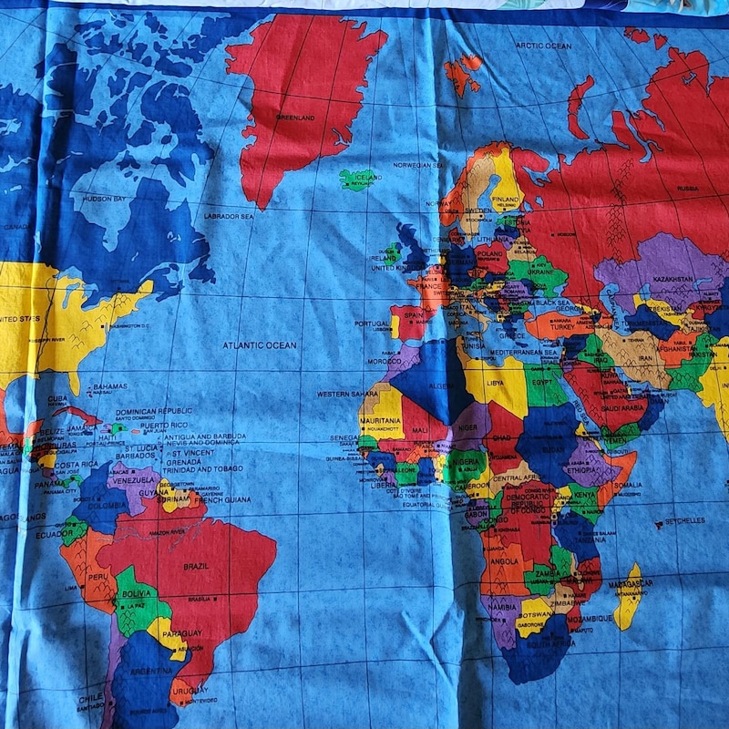 World Map Travel Embroidery - Etsy
