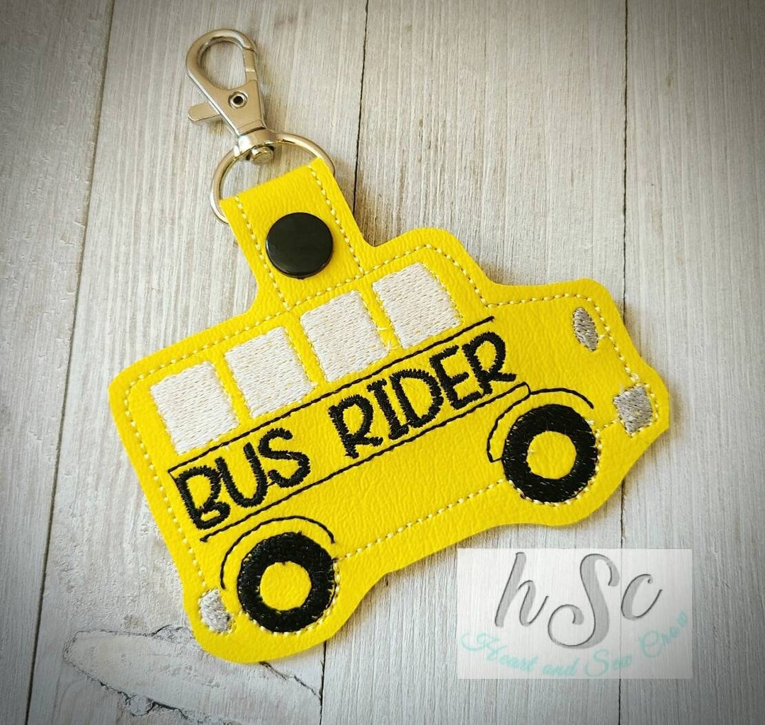 Bus Rider Bookbag Tag, Kids Bag Tag, Key Fob, Backpack Tag, Name Tag ...