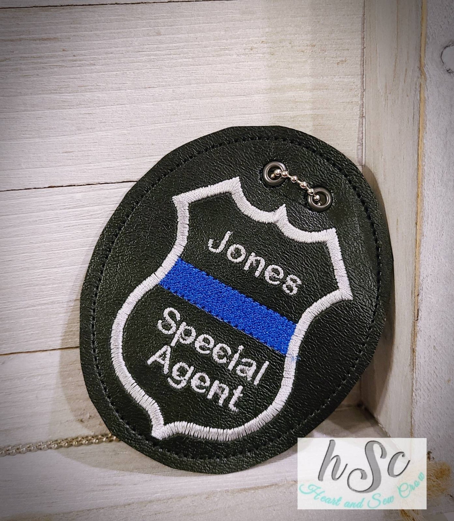 Personalized Junior Police Officer Badge Thin Blue Line | Etsy