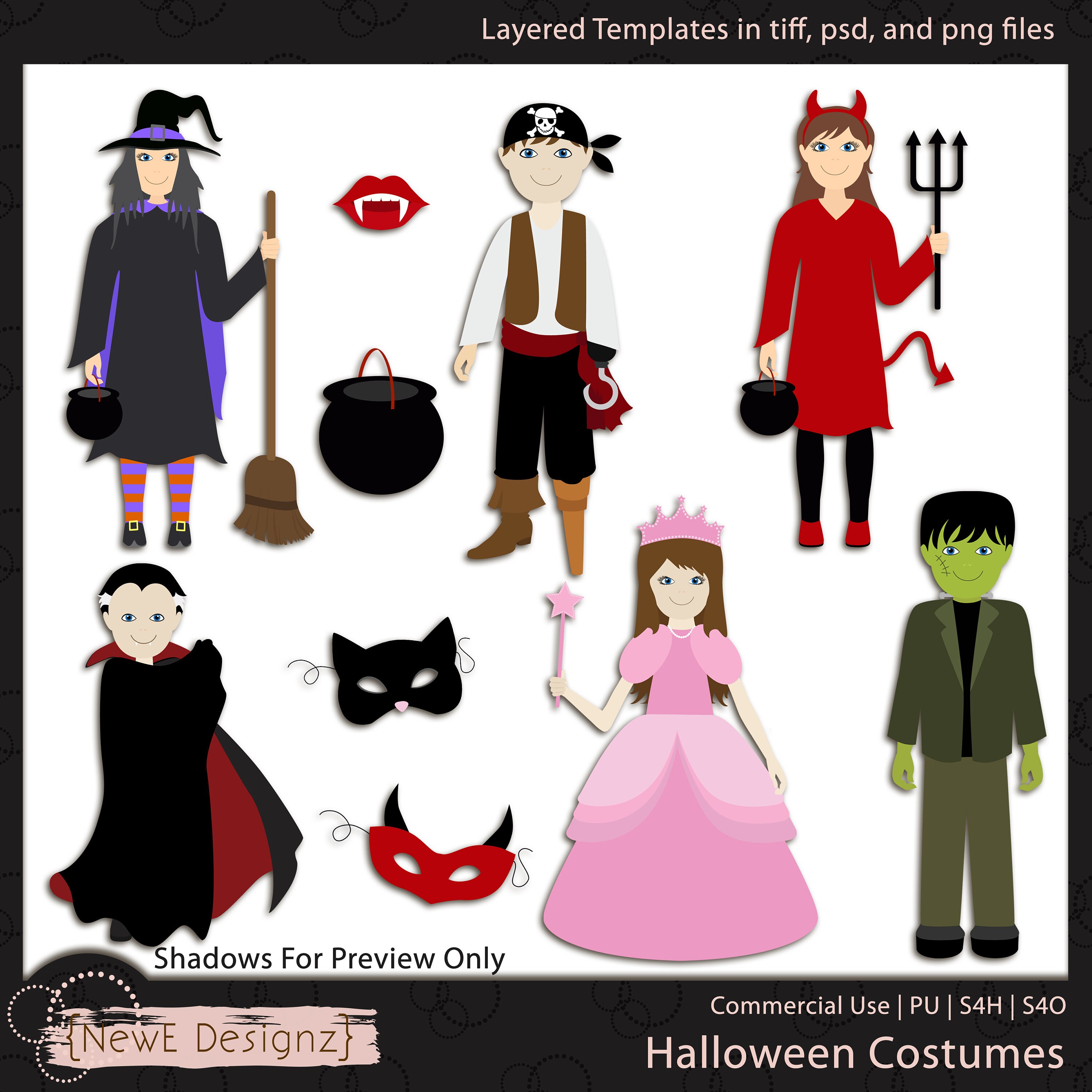 Papercraft tiff Halloween Costumes Commercial Use Layered Templates png ...