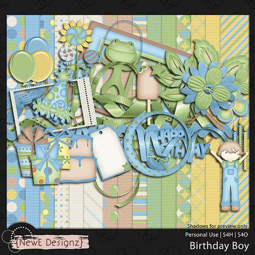 Boy Birthday Digital Papers & Scrapbook Backgrounds Men's | Etsy