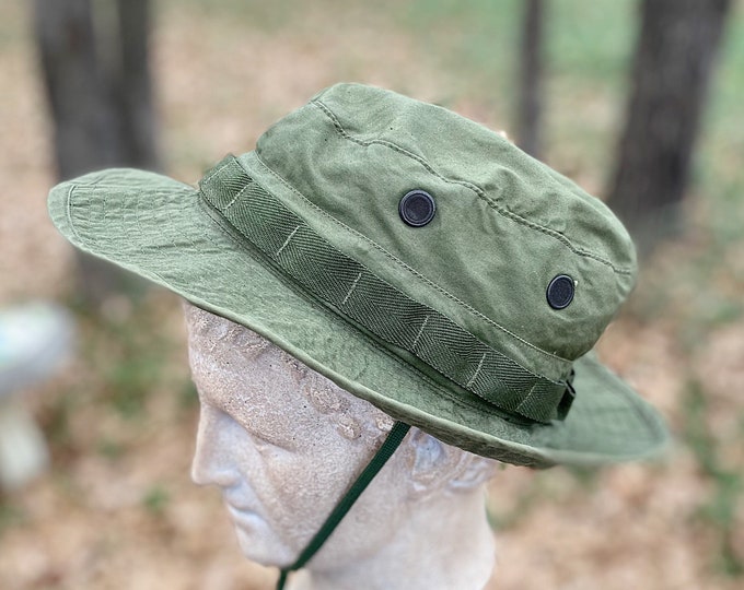 1960’s Vietnam Era 1968 Boonie Hat Solid Cotton Oxford OG107 Size 7 ...