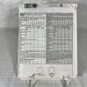 Mccall's 8337 Sewing Pattern Size Z Medium, Large, X-large - Cut, but ...