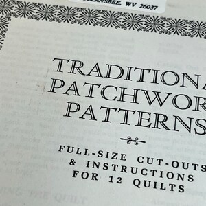 Traditional Patchwork Patterns - Full-size Cut-outs and Instructions ...