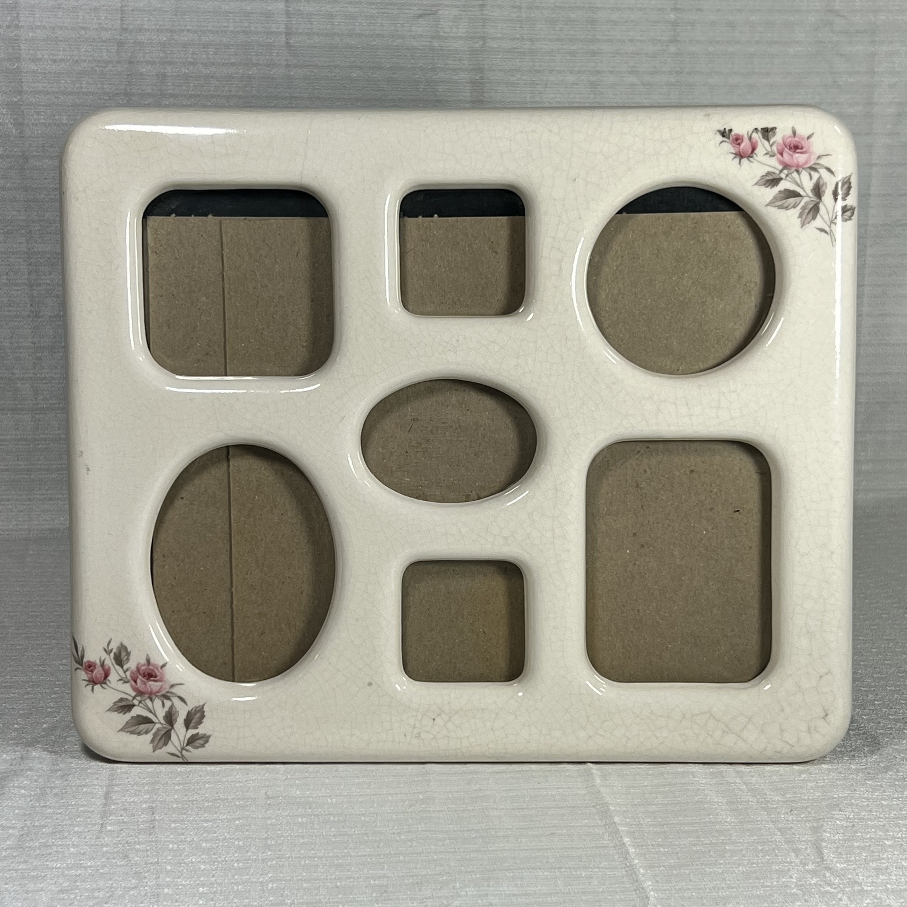 Vintage Porcelain Floral Multi Photo Picture Frame - Etsy