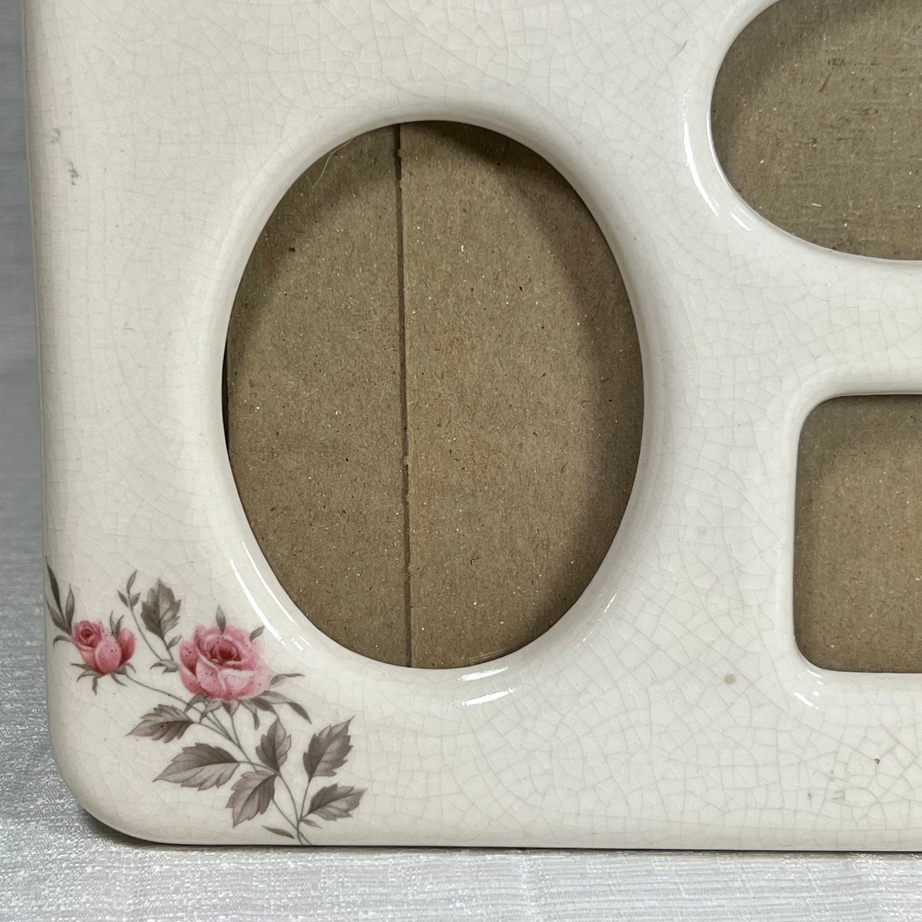 Vintage Porcelain Floral Multi Photo Picture Frame - Etsy