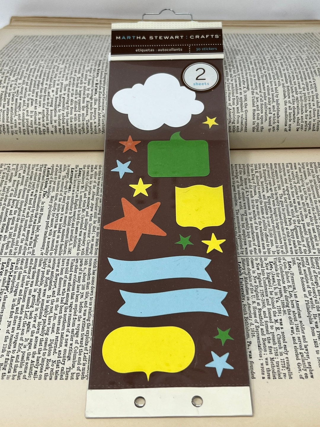 Martha Stewart Crafts Stickers - 2 Sheet - 30 Stickers - Brown Bubble ...
