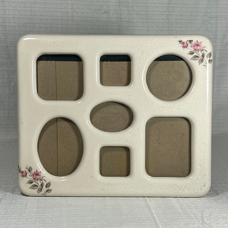 Vintage Porcelain Floral Multi Photo Picture Frame - Etsy