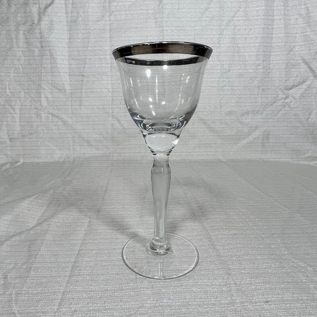 Vintage Silver Rimmed Sherry Glass - Etsy