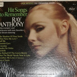 Ray Anthony Hit Songs to Remember Vinyl, Record, LP - Etsy