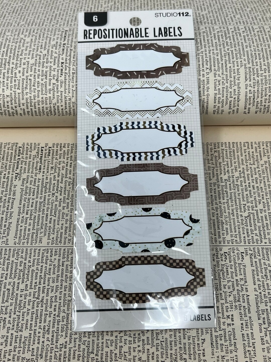 Studio 112 - 6 Labels - Neutral Party Repositionable Labels - K&company ...