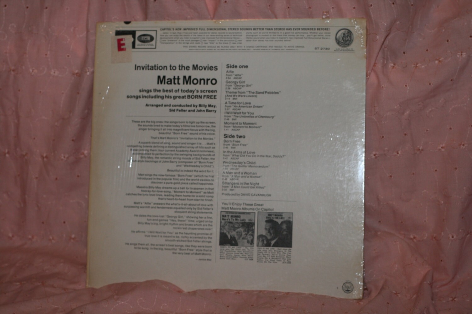 Matt Monro - Born Free (invitation to the Movies), Vinyl, LP, Record ...
