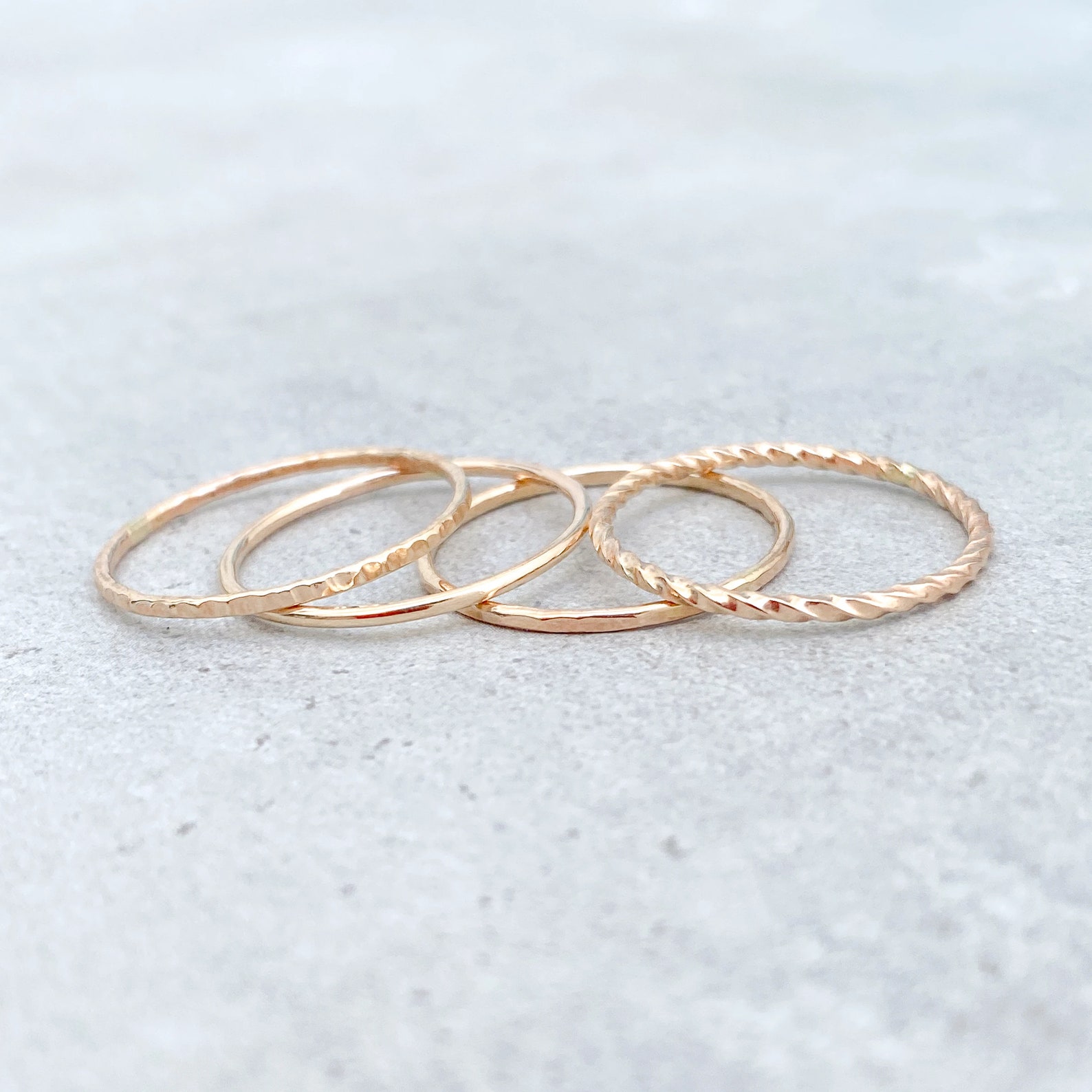 Smooth Round Ring-classic Gold Ring-midi Ring-stack Ring-skinny Gold ...