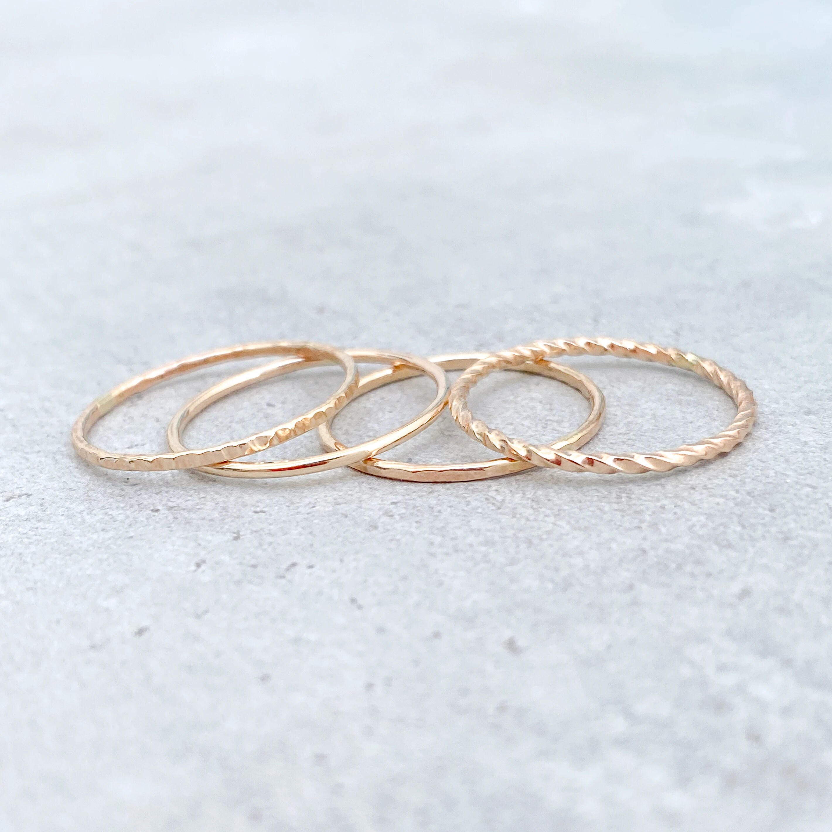 Smooth Round Ring-classic Gold Ring-midi Ring-stack Ring-skinny Gold ...