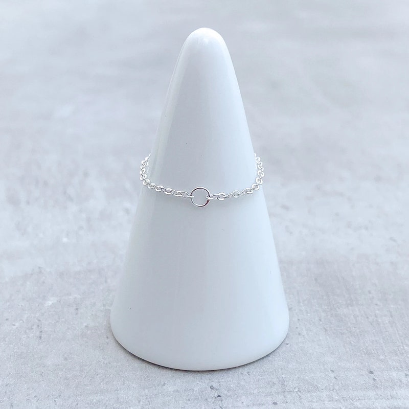Silver Chain Ring - Etsy