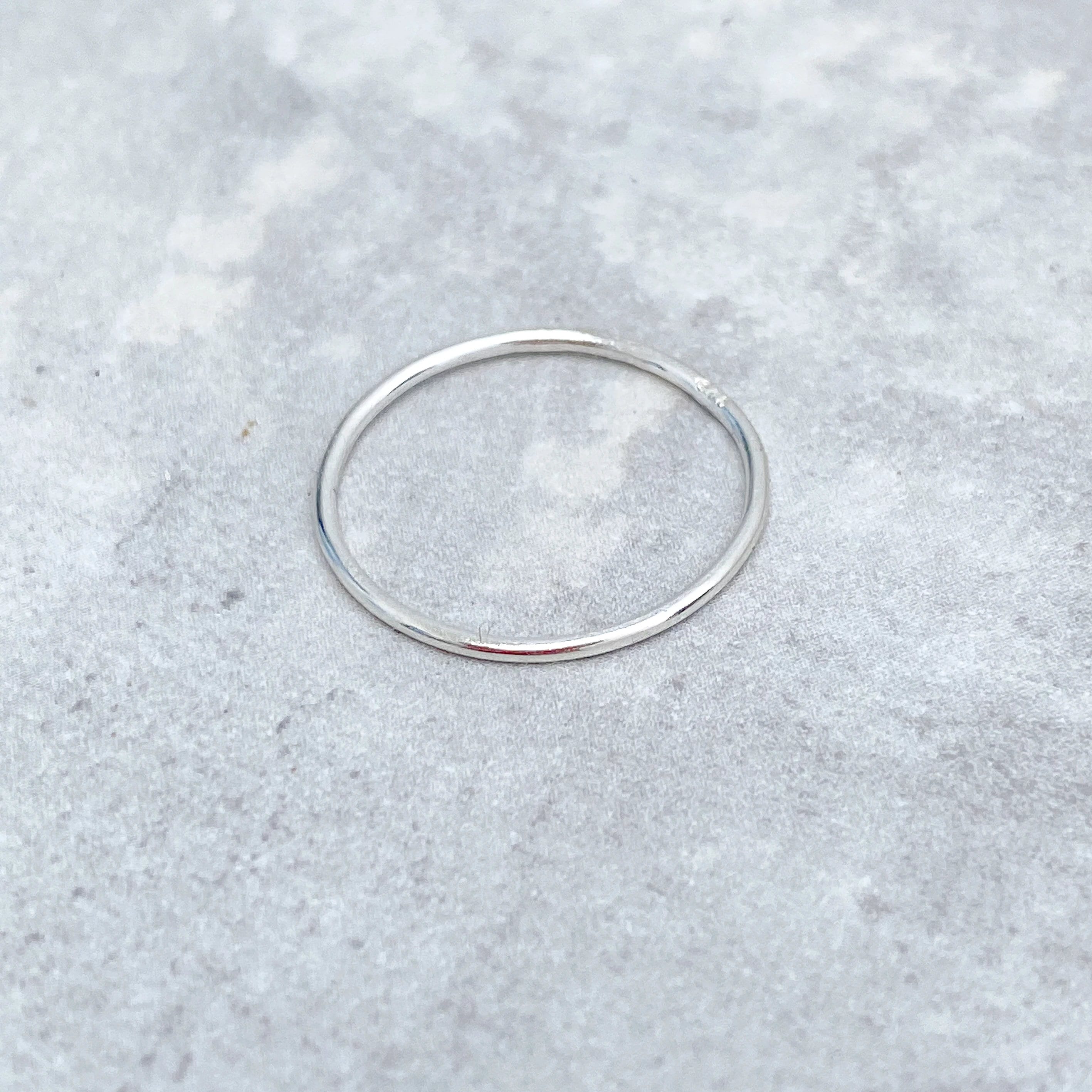 SMOOTH Skinny Ring 925 Sterling Silver-stack Ring-silver Metal Ring ...