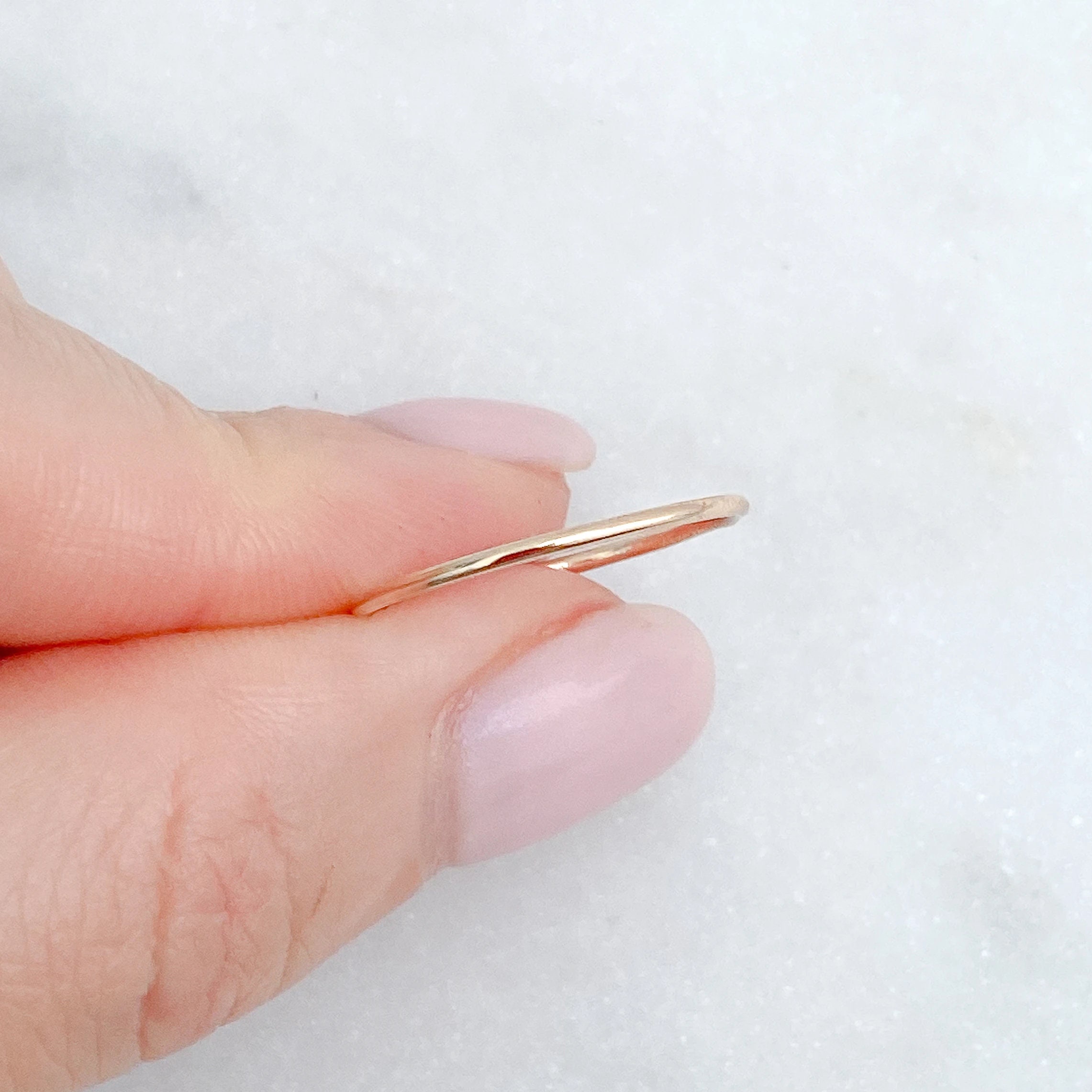 Smooth Round Ring-classic Gold Ring-midi Ring-stack Ring-skinny Gold ...