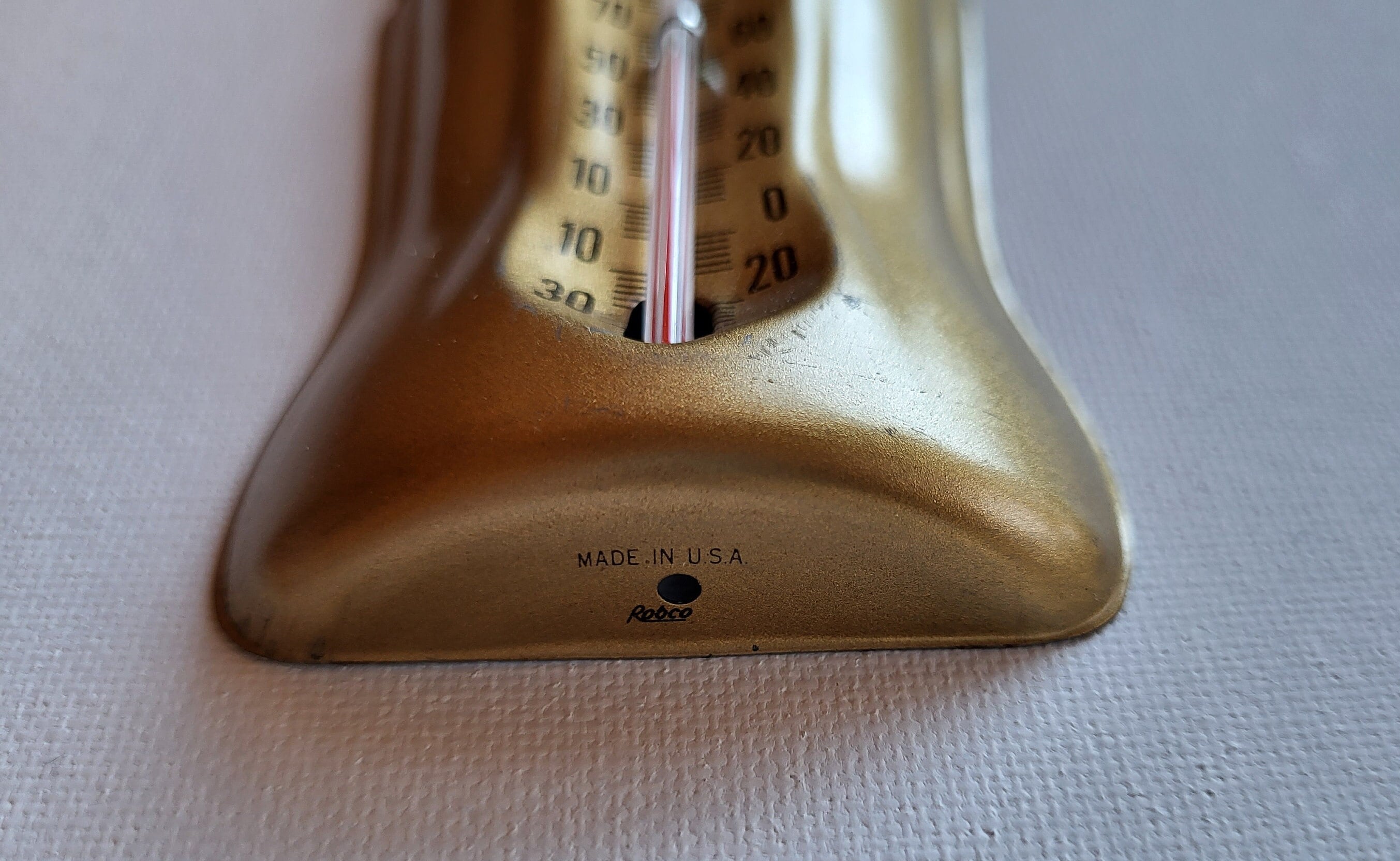 Vintage Coca Cola Bottling Company Gold Tone Thermometer Sign With Box ...