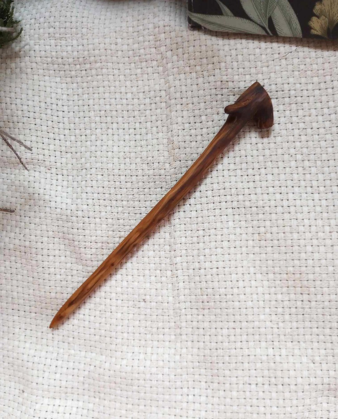 JUNIPER Wood Shawl Stick Hair Stick Hair Pin Shawl Pin Hand - Etsy