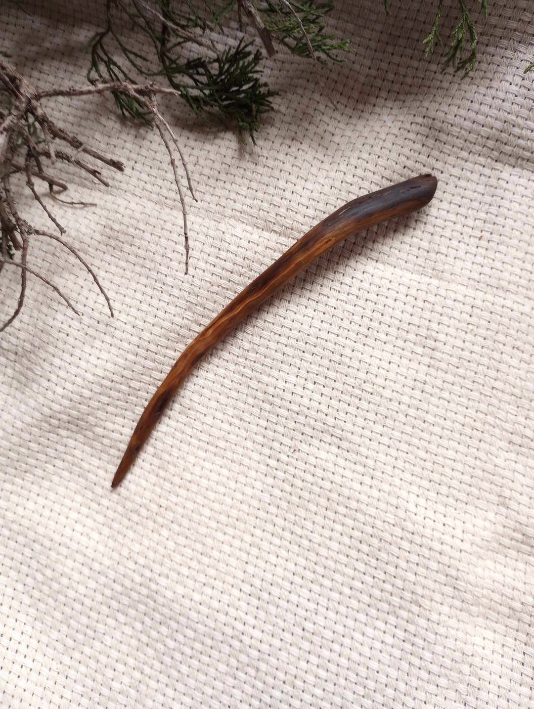 OAK Wood Shawl Stick Hair Stick Hair Pin Shawl Pin Hand - Etsy