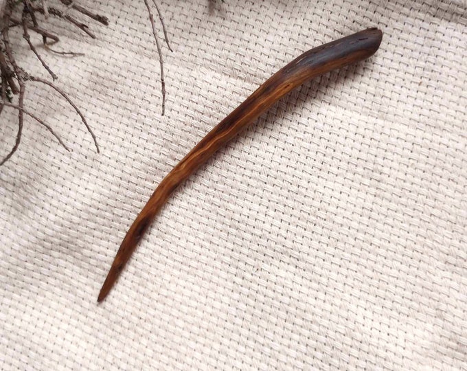 OAK Wood Shawl Stick, Hair Stick, Hair Pin, Shawl Pin Hand Carved OOAK ...