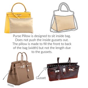 Triangular Purse Pillow Stuffers, Birkin & Kelly Handbags Insert ...