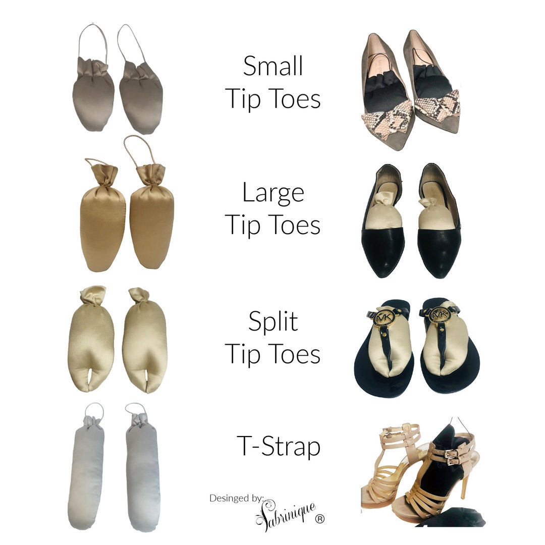 Shoe Shape Protection for Storage & Travel, Tip Toe Inserts, T-strap ...