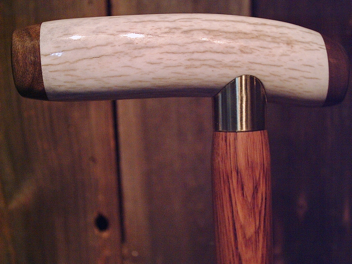 DEER antler handle custom made walking stick cane polished | Etsy