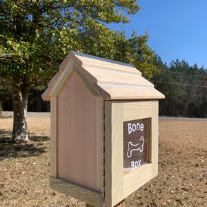 Custom XL Dog Bone Box, Wooden Roof, Graphics, and Plexiglass in ...