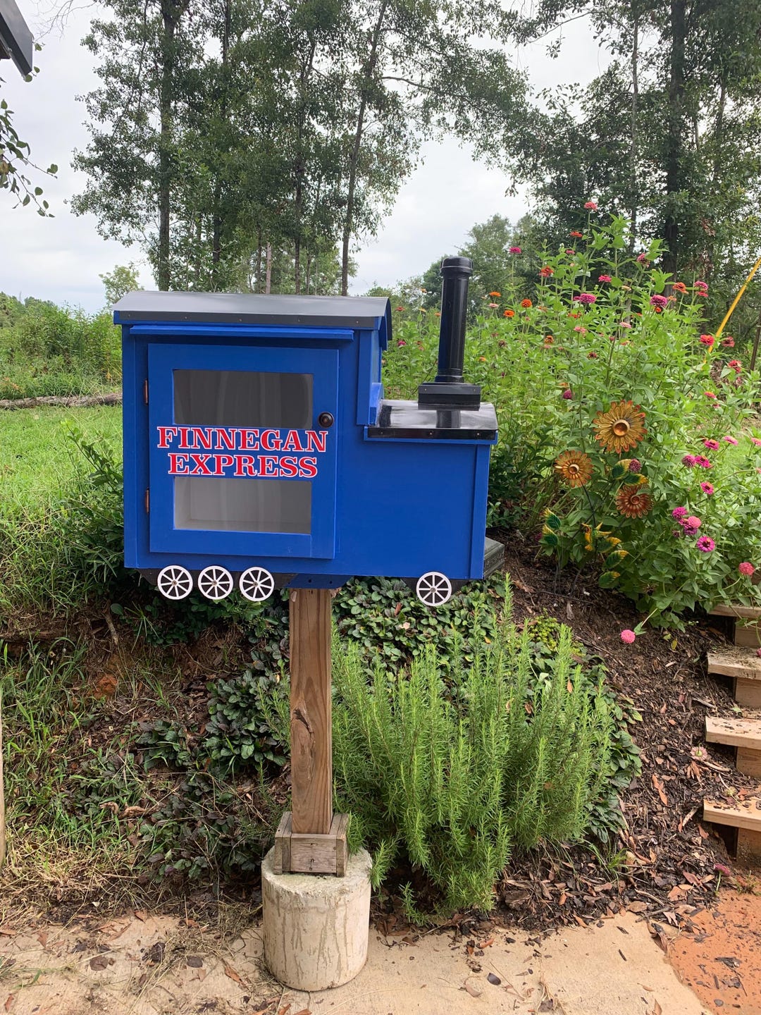 Little Train Library, Painted, Includes Graphics, Metal Roof, Post ...