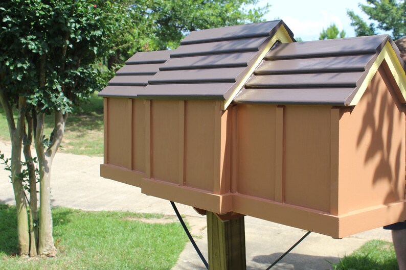 Custom Library Book Box Triple Wide Painted 3 Colors With - Etsy