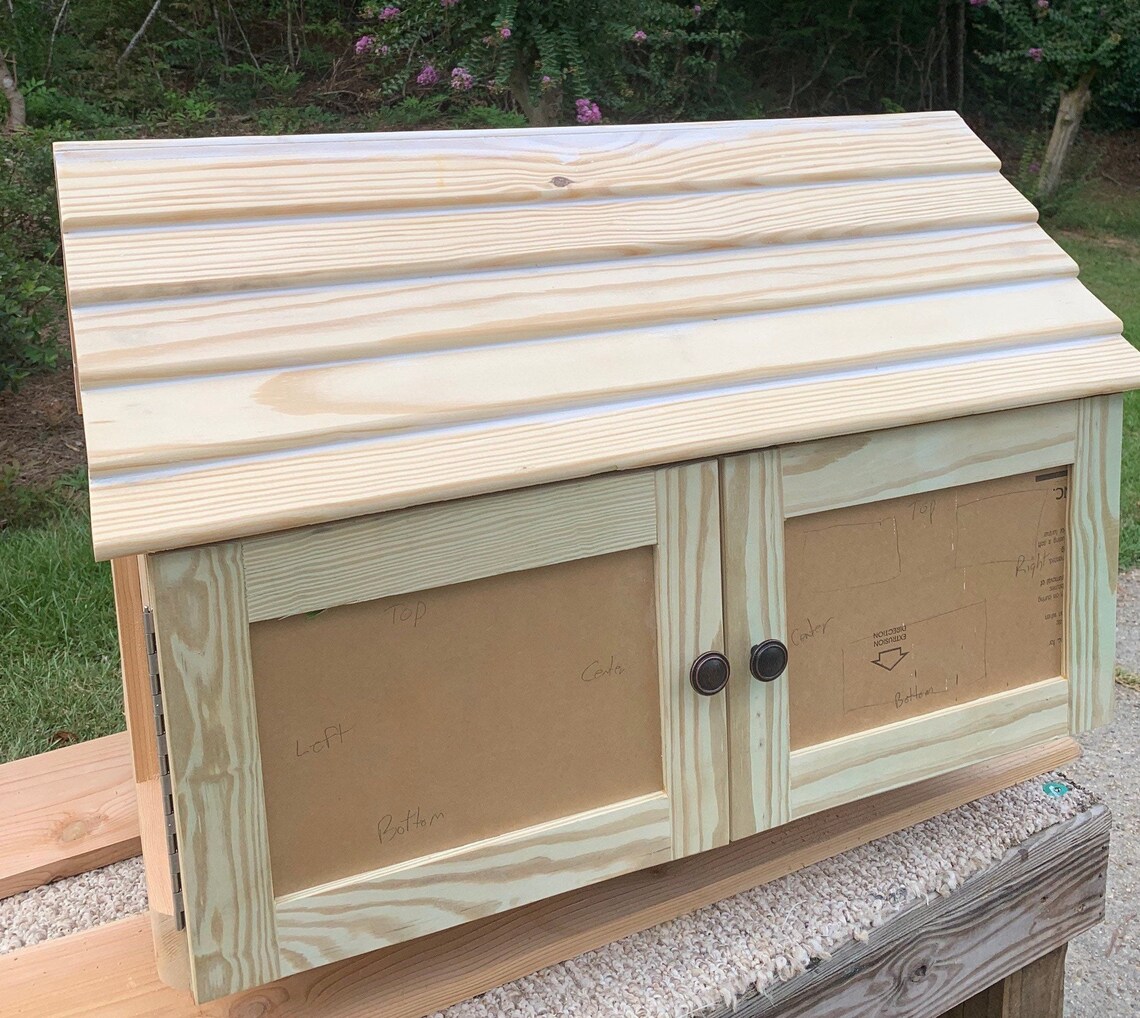 Sale Double Wide Two Door Book Box Library UNFINISHED Choice - Etsy