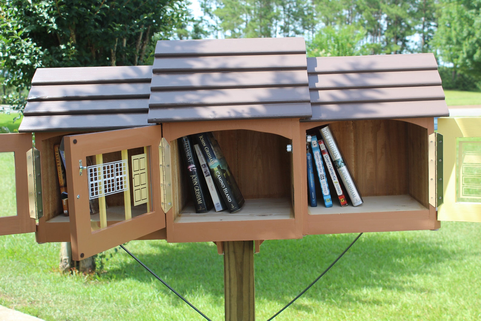 Custom Library Book Box Triple Wide Painted 3 Colors With | Etsy