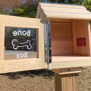 Custom XL Dog Bone Box, Wooden Roof, Graphics, and Plexiglass in ...