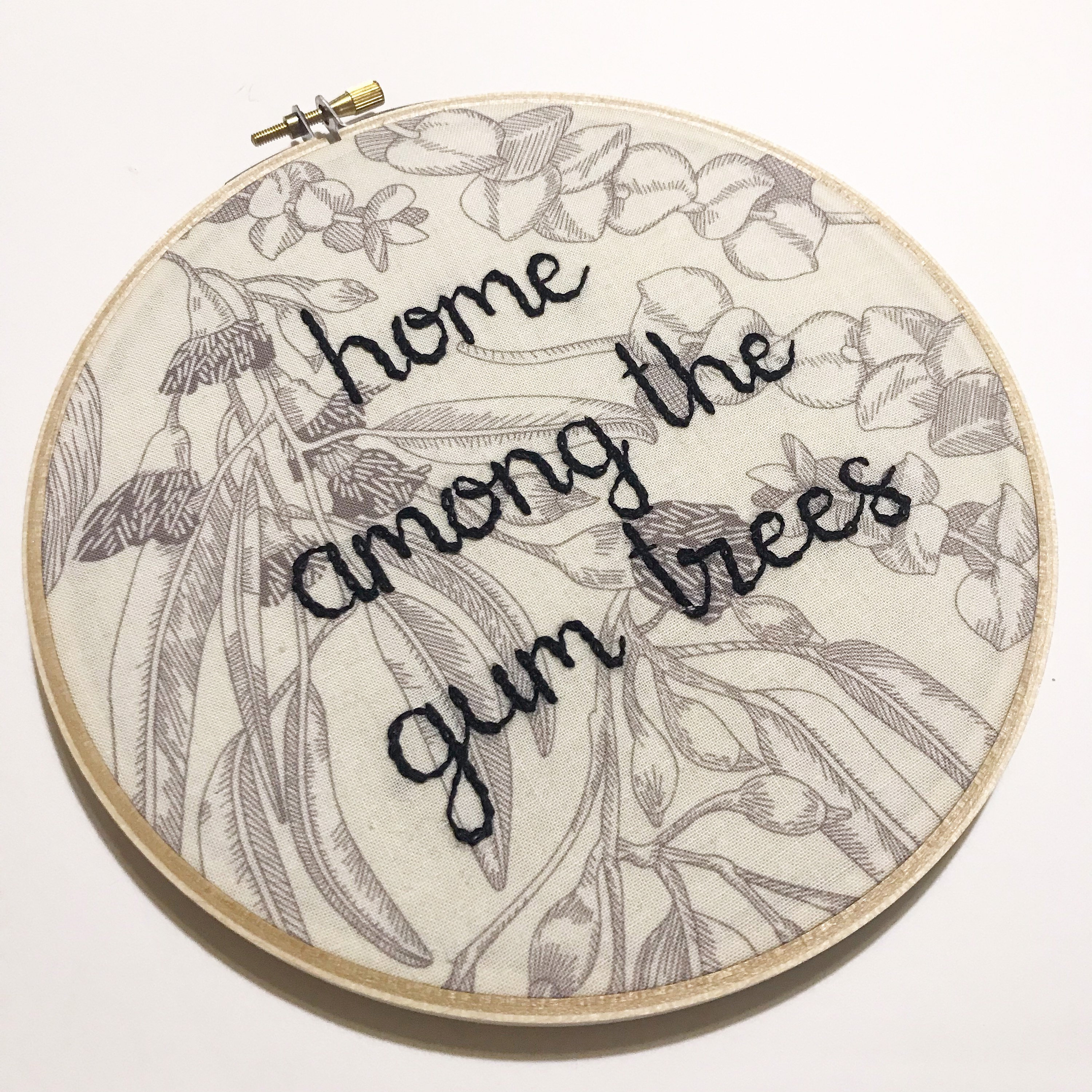 Home Among the Gum Trees Embroidery Hoop Art. Australian Gift. - Etsy ...