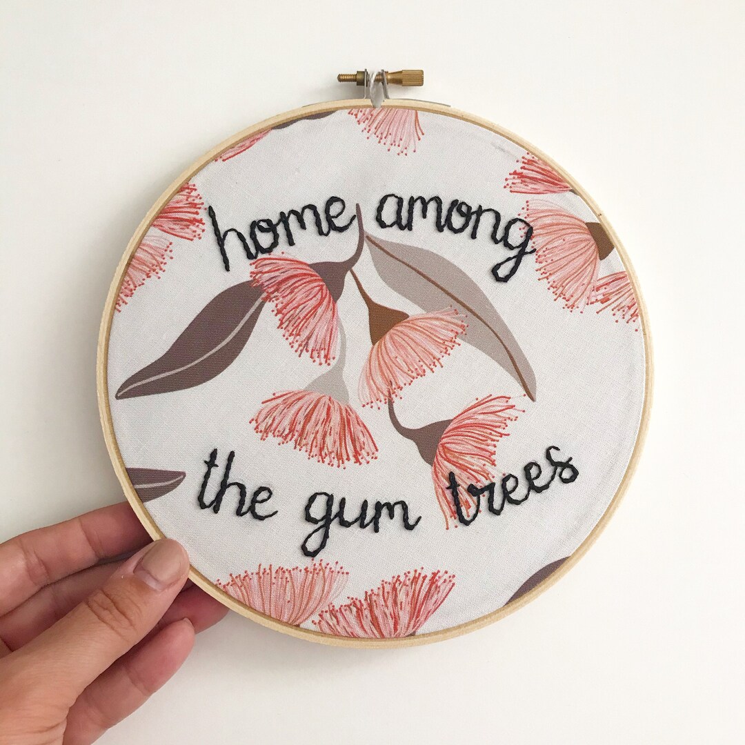 Home Among the Gum Trees Embroidery Hoop Art. Australian Gift. - Etsy ...