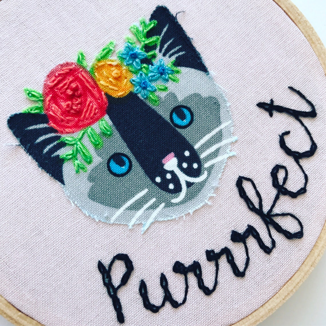 Purrrfect Embroidery Hoop Art. Cat Lover Gift Crazy Cat Lady. | Etsy