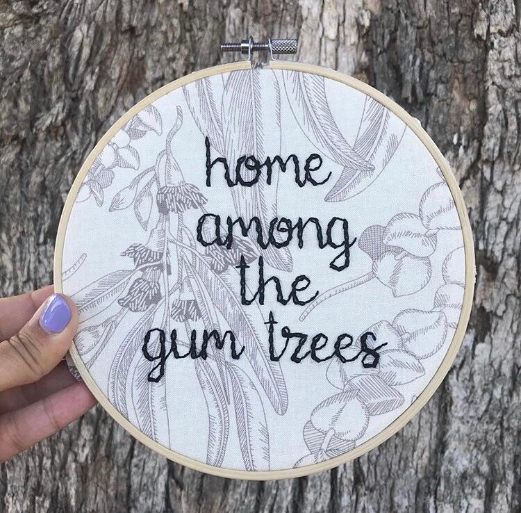 Home Among the Gum Trees Embroidery Hoop Art. Australian Gift. - Etsy ...